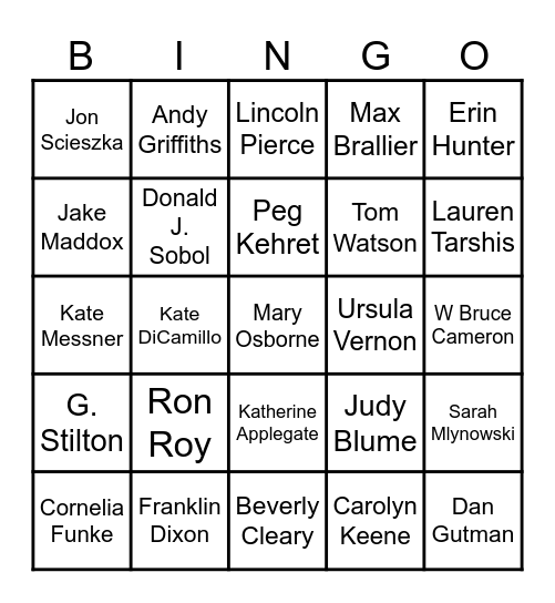 3rd Grade Reading Challenge Bingo Card