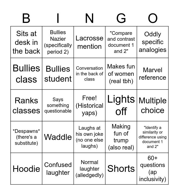 TILLY BINGO 🤯🤯🤯 Bingo Card