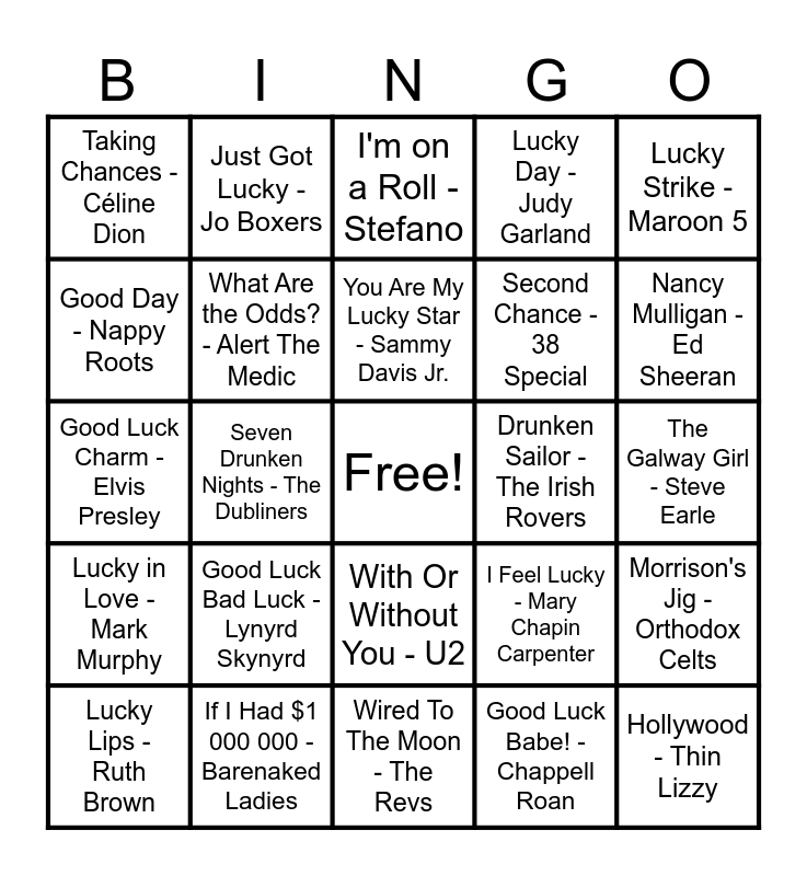 🍀Lucky Bingo🍀 Bingo Card