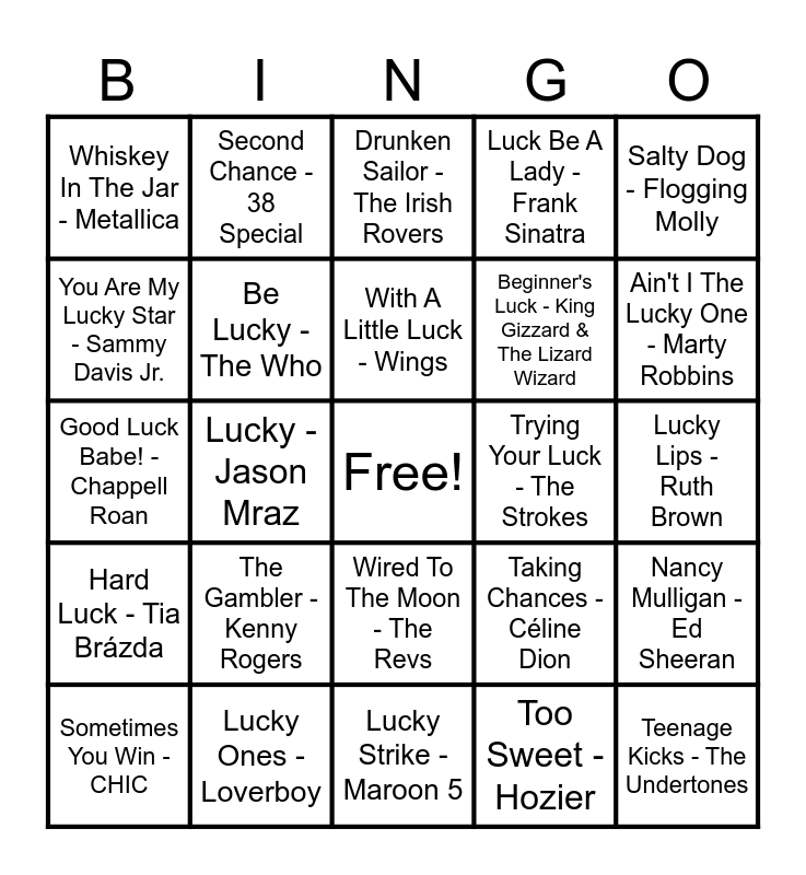 🍀Lucky Bingo🍀 Bingo Card