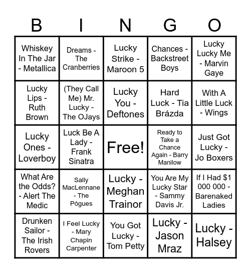 🍀Lucky Bingo🍀 Bingo Card