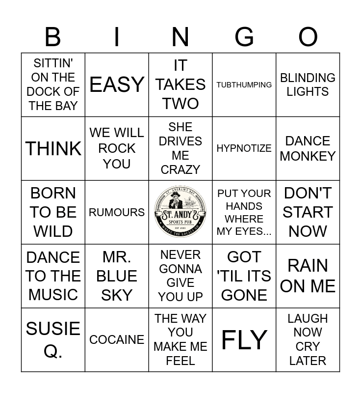 BOOM BOX BINGO : YEARS Bingo Card