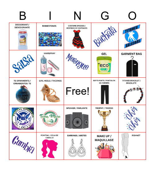Titanes Salseros 2025 Bingo Card