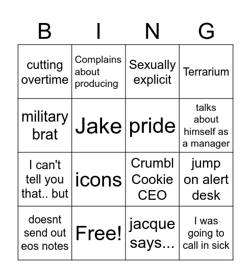 THE BEST BINGO EVER Bingo Card