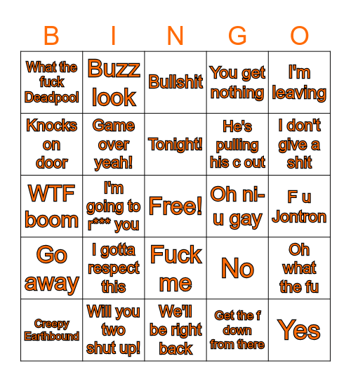 Scratchbot Bingo Card