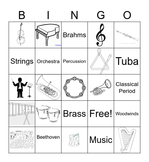 Orchestra Cycle 2 Bingo Card