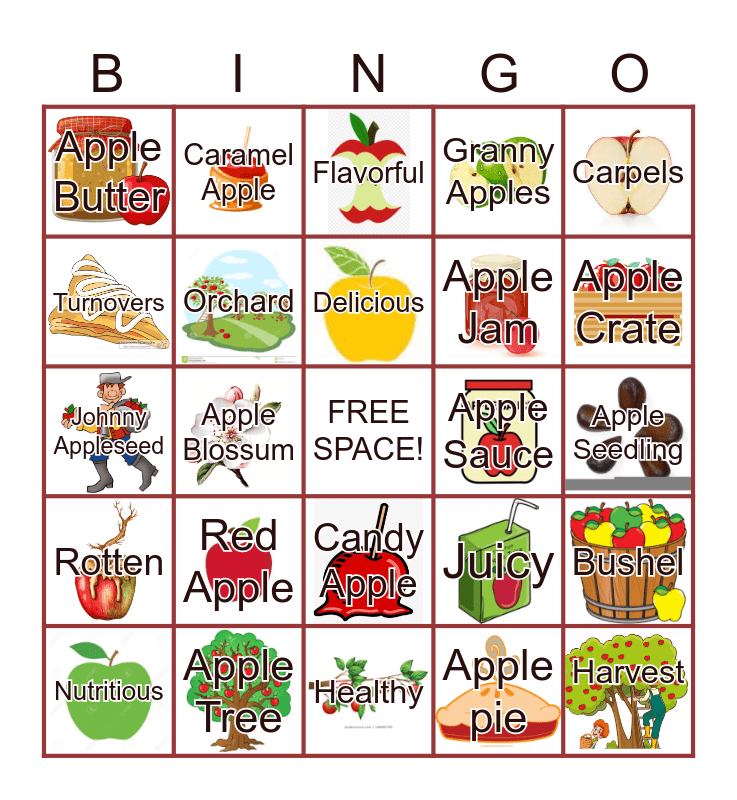 APPLES, Delma 2 Bingo Card