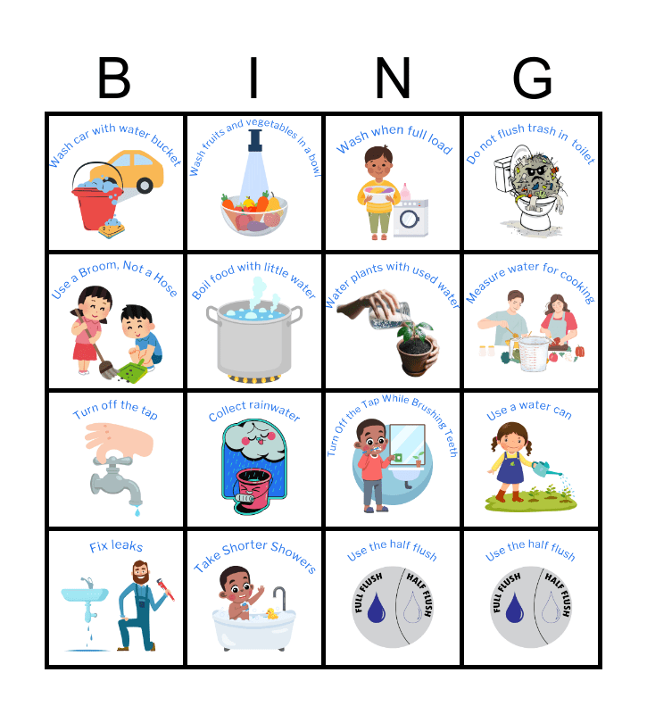 WORLD WATER DAY Bingo Card
