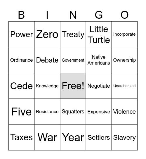 RTC: We're Free... Let's Grow! Bingo Card