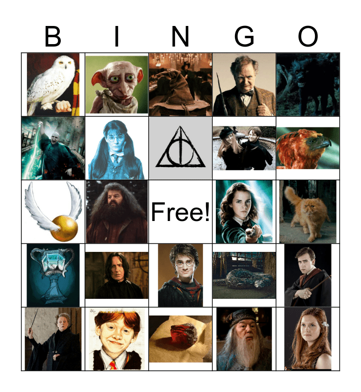 Harry Potter Bingo Card