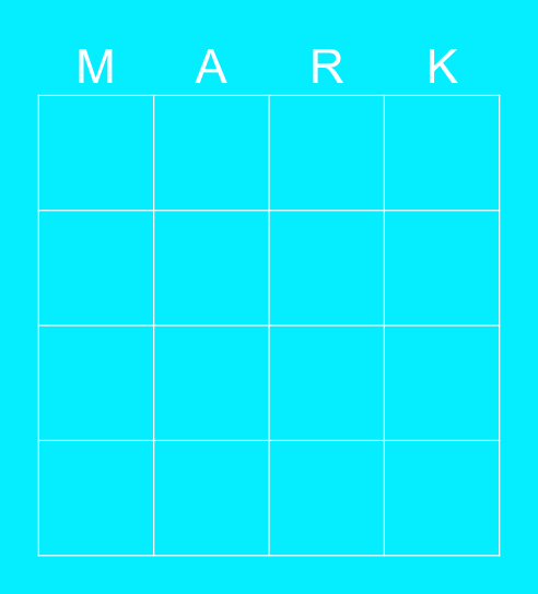 MARK Bingo Card
