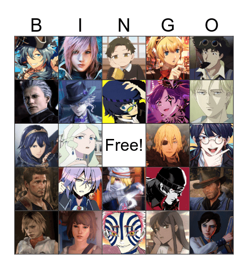 Favorite Characters Bingo Card