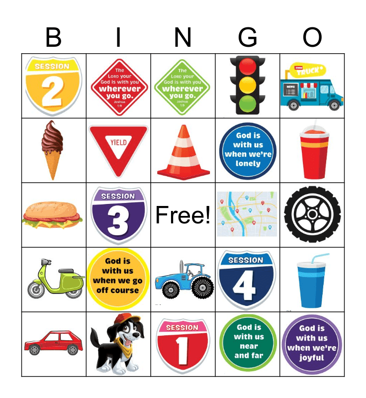 CFUMC ROADTRIP VBS 2025 Bingo Card
