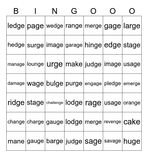 _ge Bingo Card