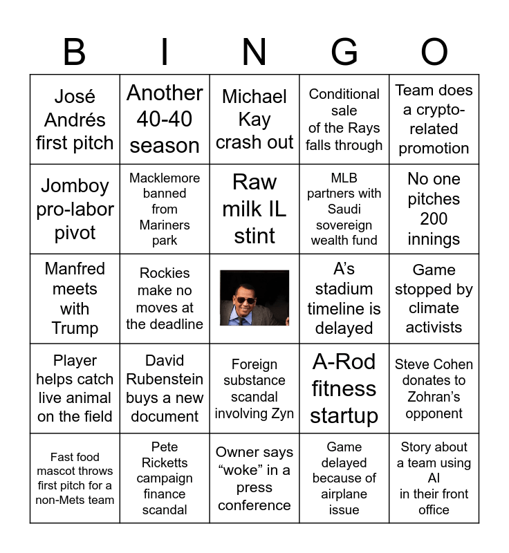 Tipping Pitches 2025 Season Preview Bingo Card