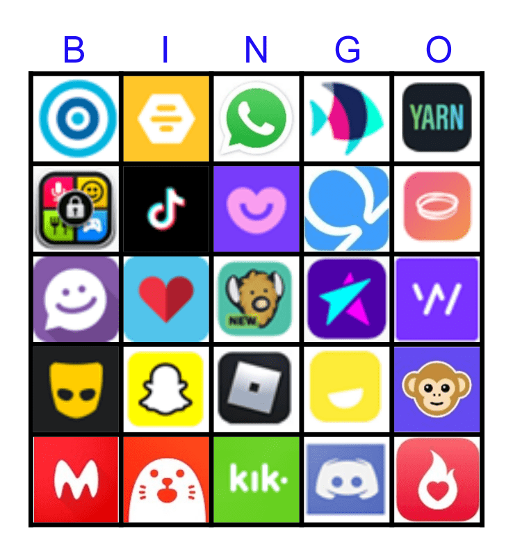 Do You KNOW the APP? Bingo Card