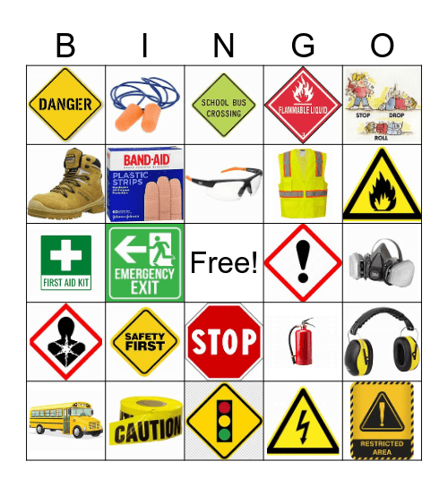 Safety Bingo Card