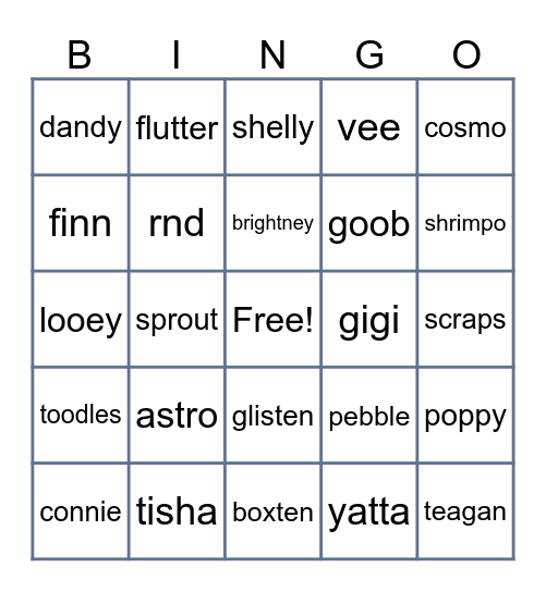twisted bingo Card