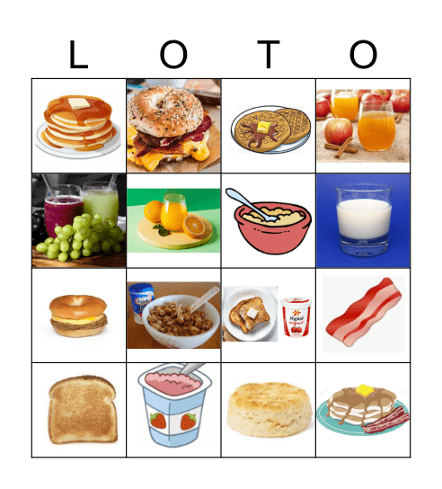 El Desayuno Bingo Card