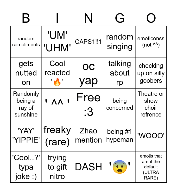 Cool Bingo!! Bingo Card