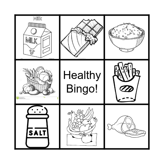 Healthy Bingo Card