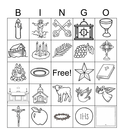 Catholic Bingo Card