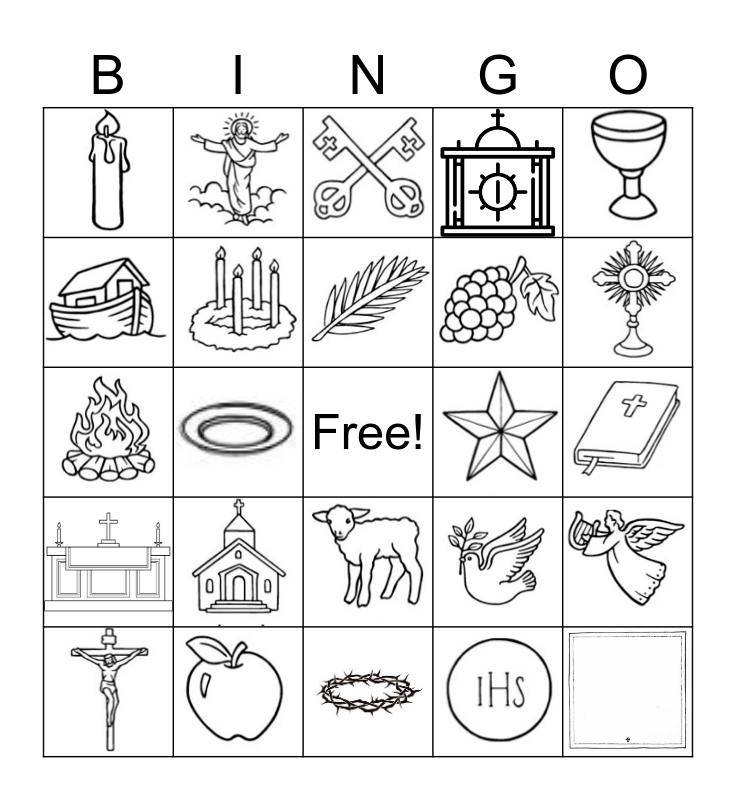 Catholic Bingo Card