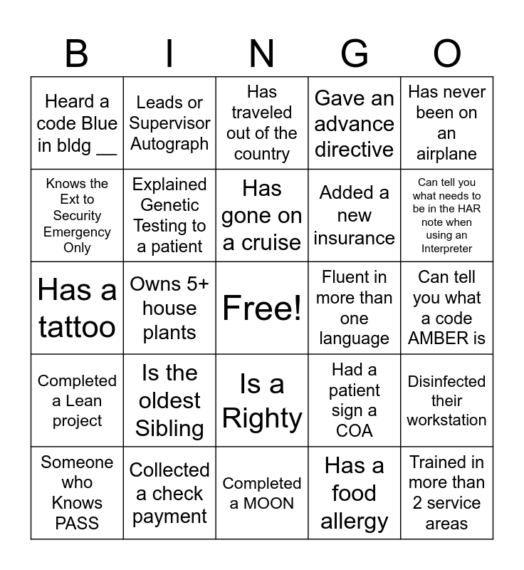 Access Week 2025! Bingo Card
