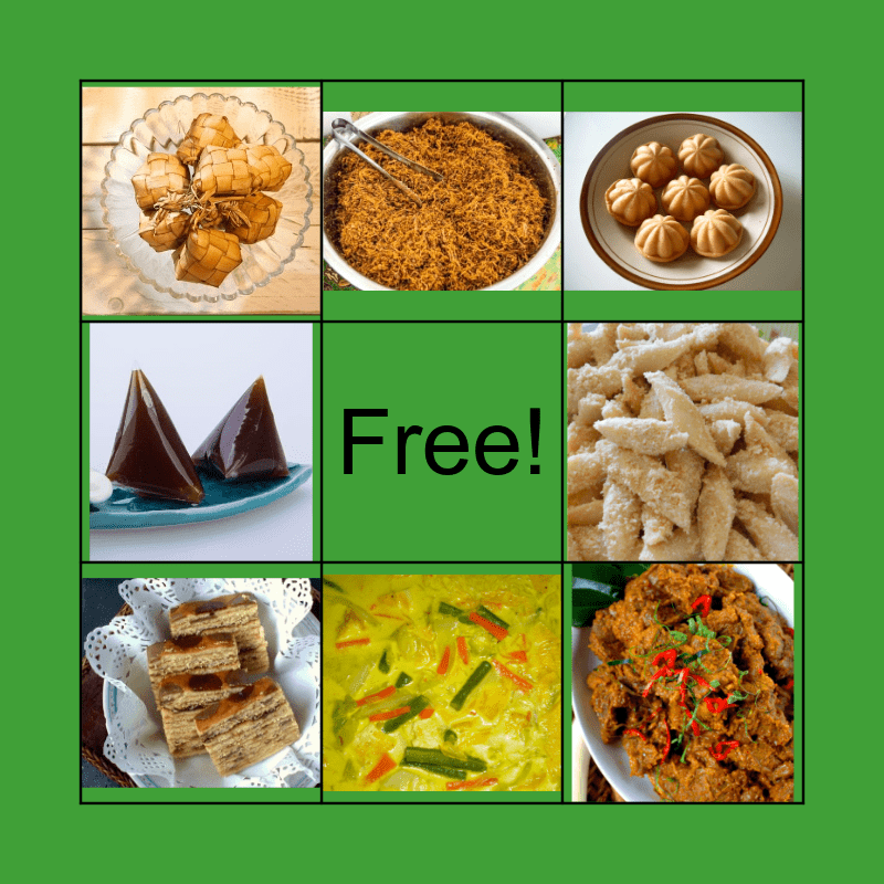 Raya Bingo Card