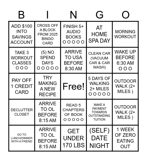 APRIL BINGO Card