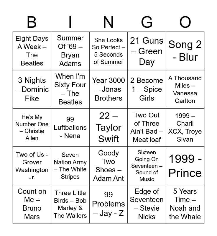 COUNT ON IT Bingo Card