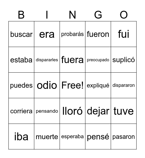 MARA Ch. 10 Bingo Card