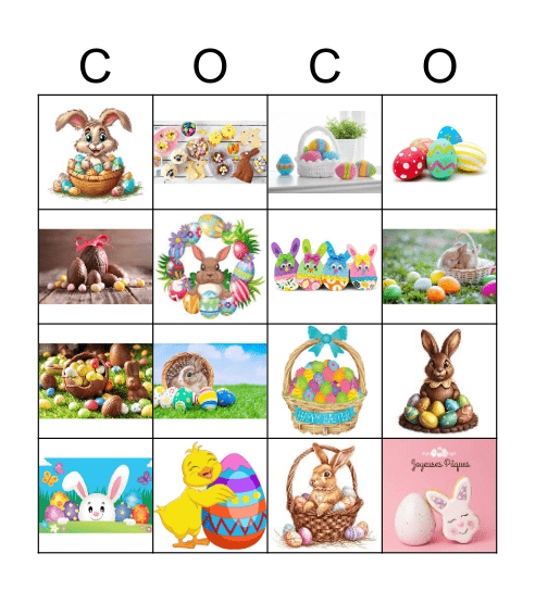 Pâques Bingo Card