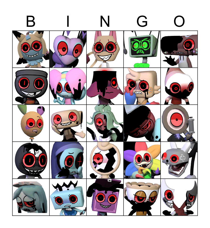 Dandys World Twisted Bingo Card