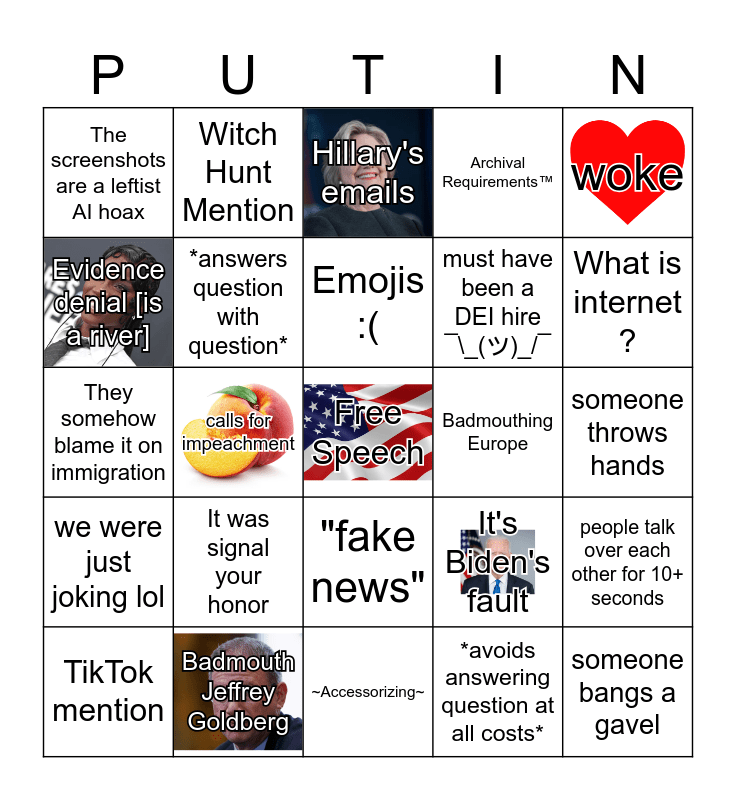 Signal Hearing Bingo Card
