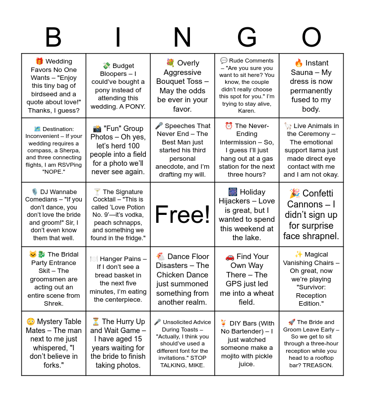 Ultimate Wedding Annoyance List (Completely Unhinged and Possibly ...