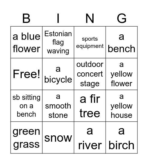 First signs of spring Bingo Card