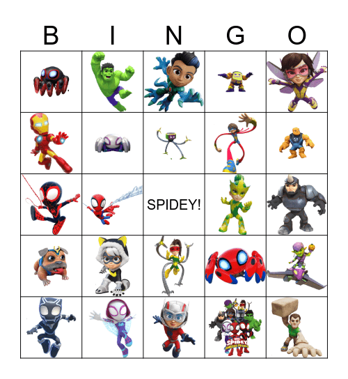 SPIDEY BINGO Card