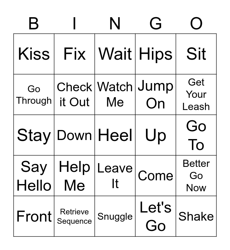 Command Sections 1-4 Bingo Card