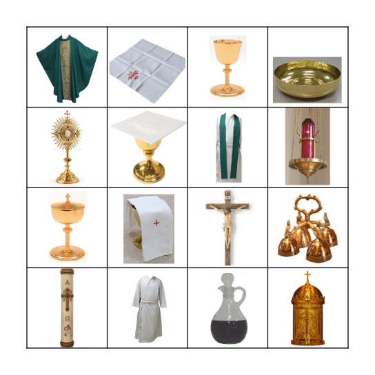 Catholic Mass BINGO Card