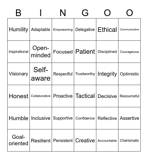Chapter 9 Bingo Card