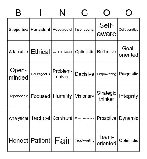 Chapter 9 Bingo Card