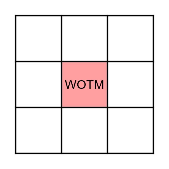 Monthly Theme Guesses Bingo Card