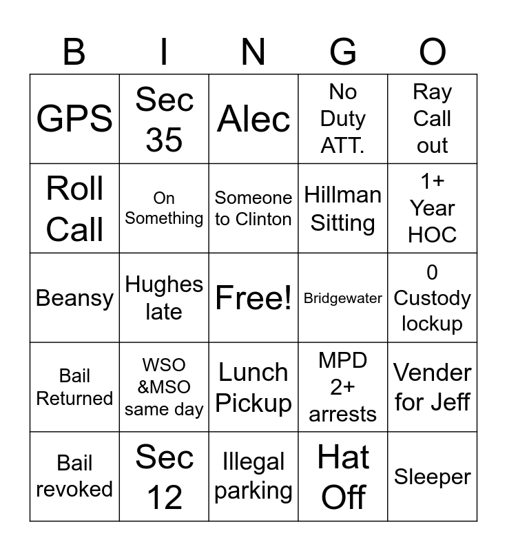 April Bingo Card