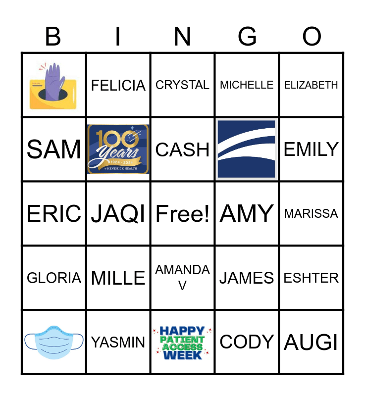 ED ADMISSIONS BINGO Card