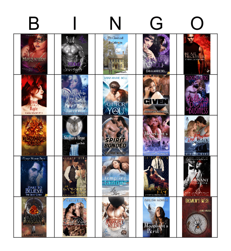 Book Cover Bingo Card