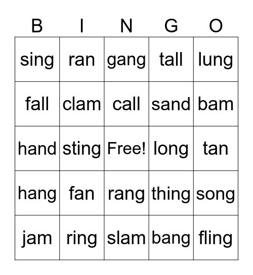 Glued Sound Bingo Card