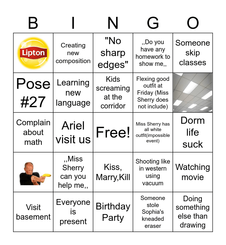 2 Fart Bingo Card