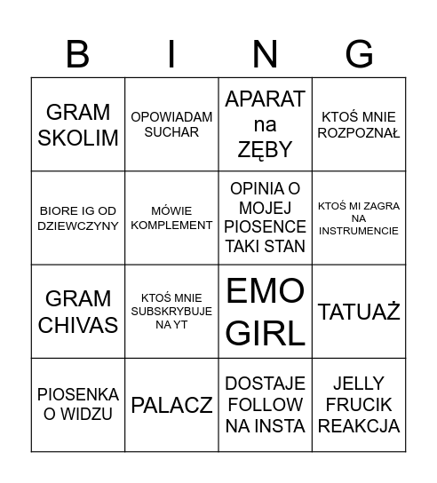 PINKMANEK OME Bingo Card