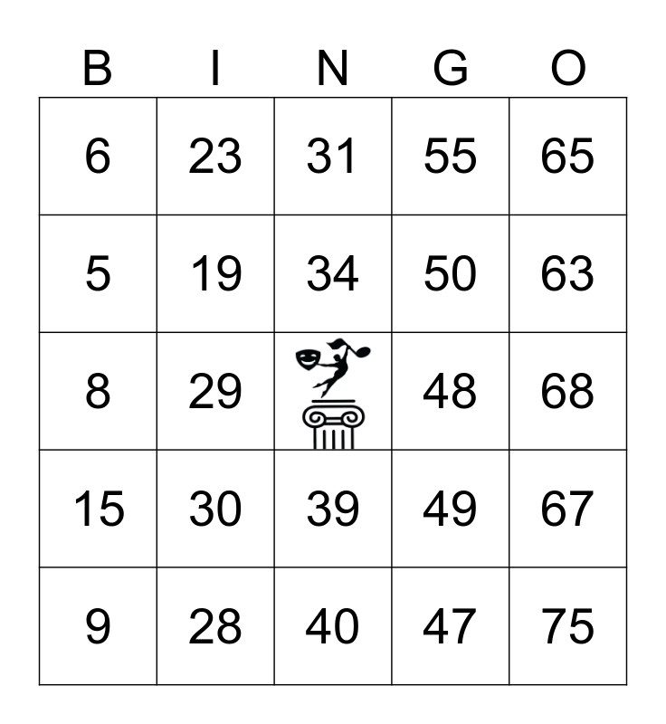 New Voices 2025 BINGO Raffle Night Bingo Card